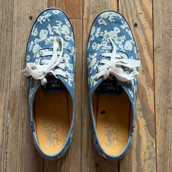 Keds | Shoes | Keds Taylor Swift Blue Denim Floral Pattern Size 7 ...